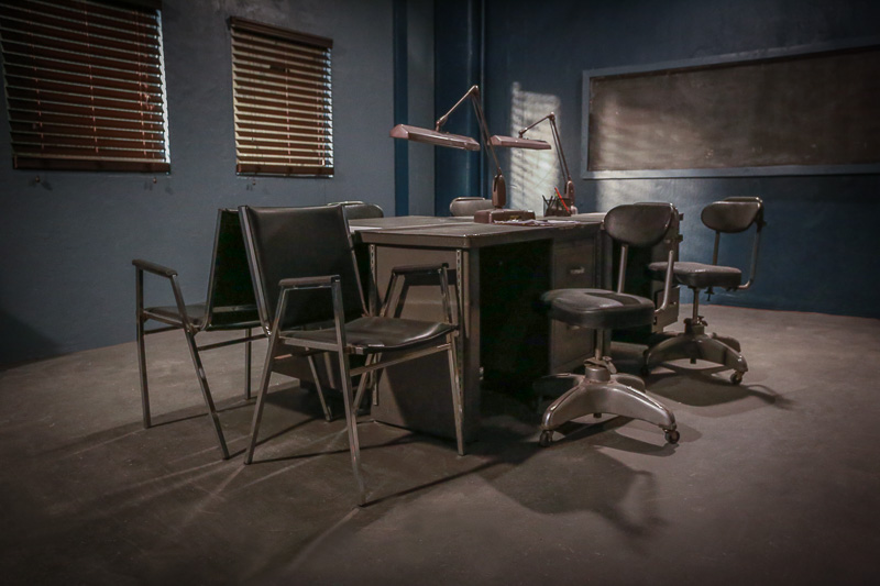 Police Station Film Set in LA - Interrogation Room, Jail Cells, Bullpen